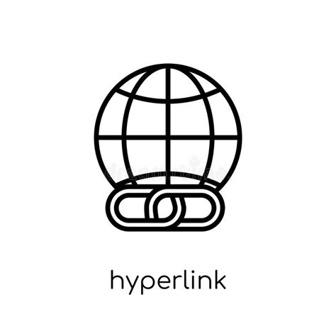 Hyperlink Icon Trendy Modern Flat Linear Vector Hyperlink Icon Stock Vector Illustration Of