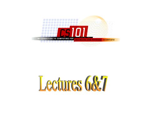 Lecture Slides On Develop Algorithms Cs 101 Docsity