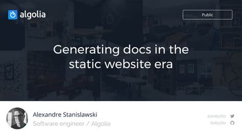 generating docs in the static website era ppt