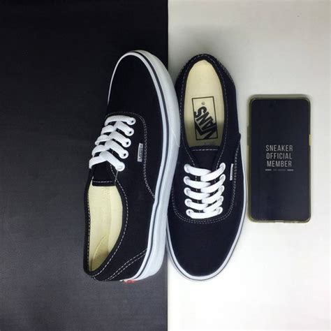 Jual Sepatu Vans Authentic Classic Black White Bnib Original Import Di
