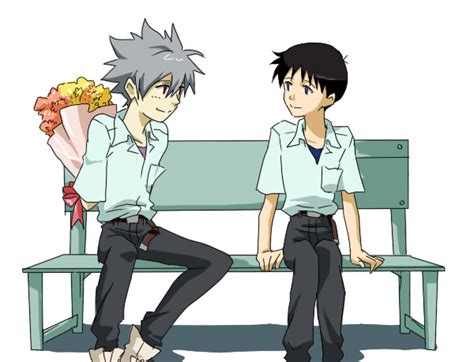Ikari Shinji And Nagisa Kaworu Neon Genesis Evangelion Drawn By Ritsu Fangsup Danbooru