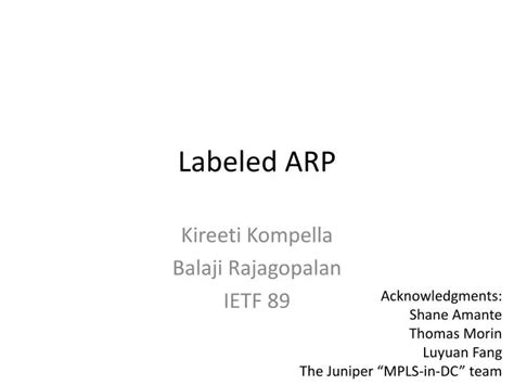 PPT Labeled ARP PowerPoint Presentation Free Download ID 2197029
