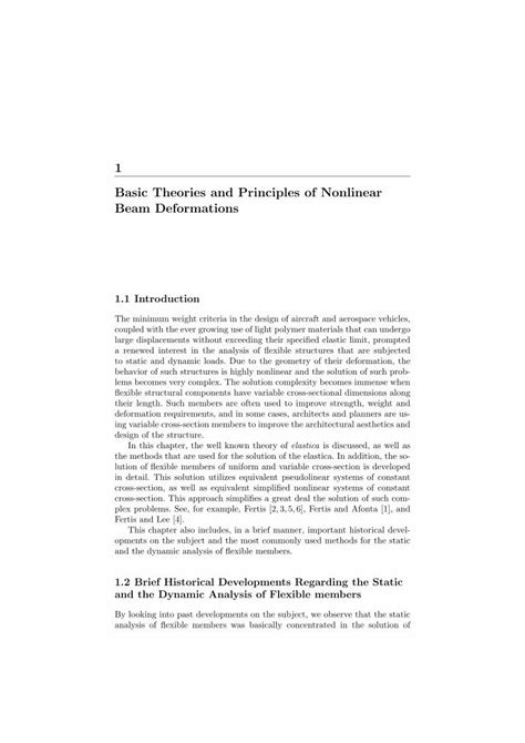 pdf 1 basic theories and principles of nonlinear beam deformations