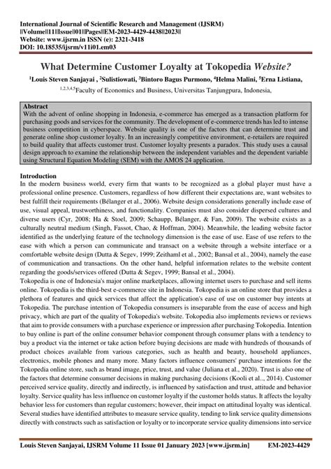 Pdf What Determine Customer Loyalty At Tokopedia Website