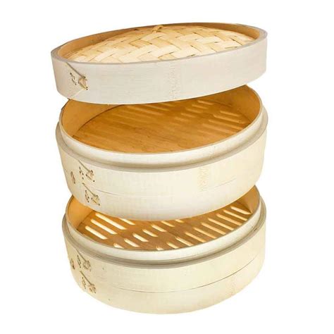 Panela De Bambu Cozimento A Vapor 24cm Alimentos A Vapor Mei Wei