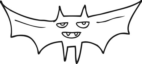 Black And White Cartoon Halloween Bat 36459451 Png