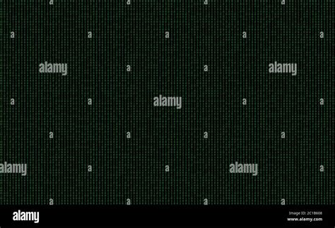 Random Pattern Of Green Binary Code With Ones And Zeros On A Black Terminal Screen Background