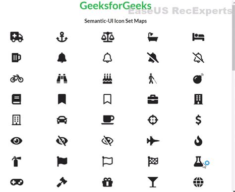 Semantic Ui Icon Set Maps Geeksforgeeks Semantic Ui Icon Set Maps Geeksforgeeks