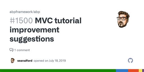 Mvc Tutorial Improvement Suggestions Issue Abpframework Abp Github