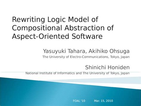 Pptx Rewriting Logic Model Of Compositional Abstraction Of Aspect