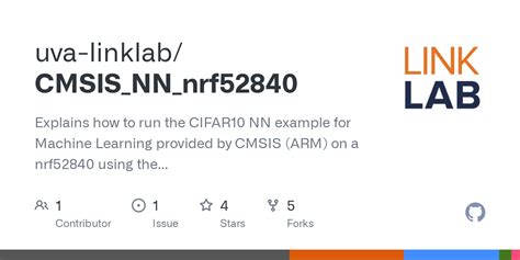 Github Uva Linklabcmsisnnnrf52840 Explains How To Run The Cifar10 Nn Example For Machine