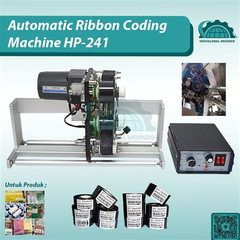 jual automatic ribbon coding machine hp 241 mesin coding ribbon pita