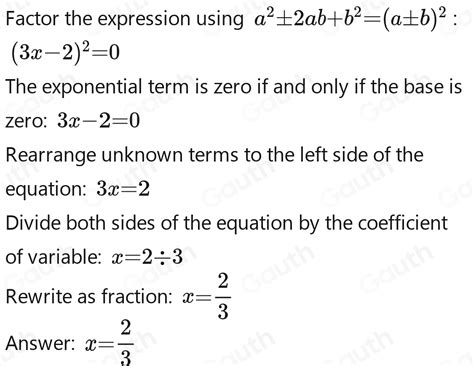 Solved Solve Using Quadratic Formula 1 9x 2 12x 4 0 [math]