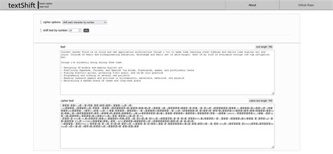 GitHub Senaonp TextShift Online Ciphertext Tool With Encoding And Decoding Options