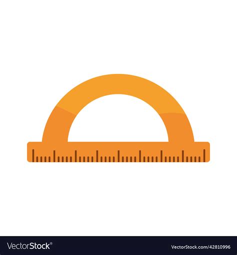School Protractor Geometry Royalty Free Vector Image