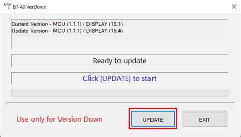Headset Firmware Version Down Tool Release Note Ver1 1 1 BT 40 40S Headset Software