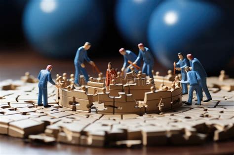 Teamwork Visualized On A Professional Stockphoto Stock Illustration