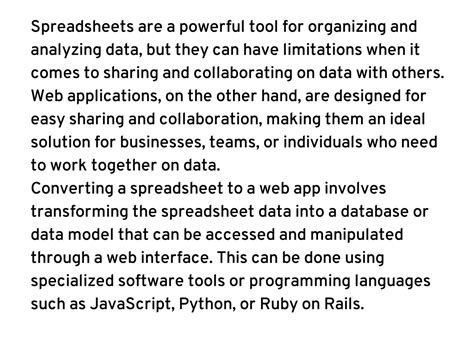 ppt spreadsheets to web app powerpoint presentation free download