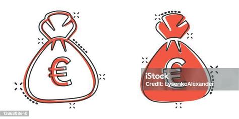 만화 스타일의 머니 백 아이콘 고립 된 배경에 Moneybag 만화 벡터 일러스트레이션 코인 자루 스플래시 효과 기호 비즈니스 개념 가방에 대한 스톡 벡터 아트 및 기타