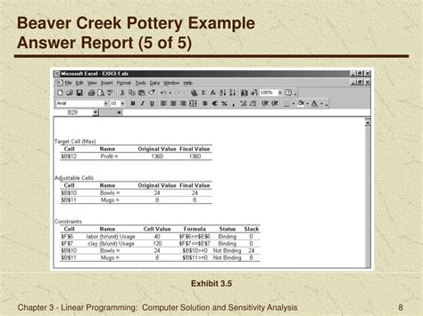 ppt chapter 3 linear programming computer solution and sensitivity analysis powerpoint