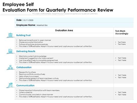 Self Evaluation Performance Review Examples To Use 56 Off