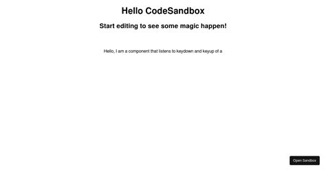React Hot Keys Examples CodeSandbox