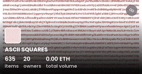 ASCII SQUARES Collection OpenSea