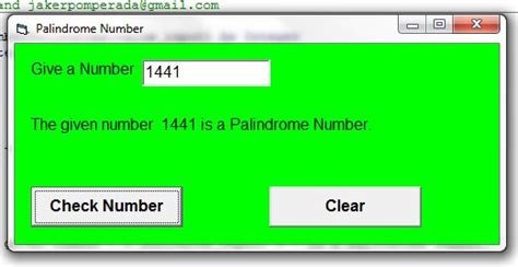 Free Programming Source Codes And Computer Programming Tutorials Palindrome Number Checker In