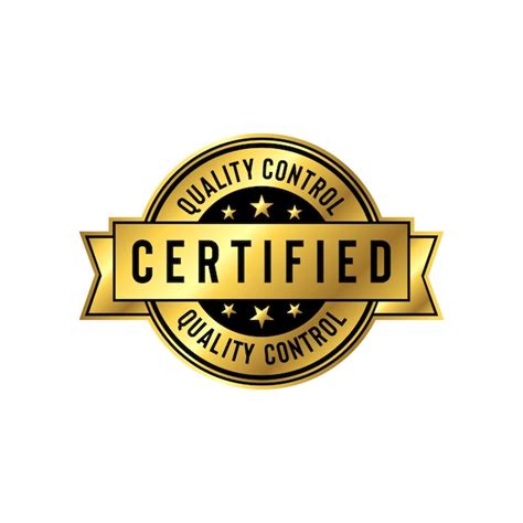 Premium Vector Certified Golden Stamp Seal Vector Template