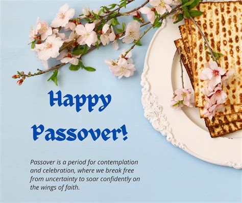 Premium Photo Blue Happy Passover Facebook Post 1