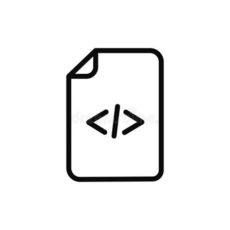 Html Script Icon Set Code Tag And Web Programming Vector Symbol In A Black Filled And Outlined