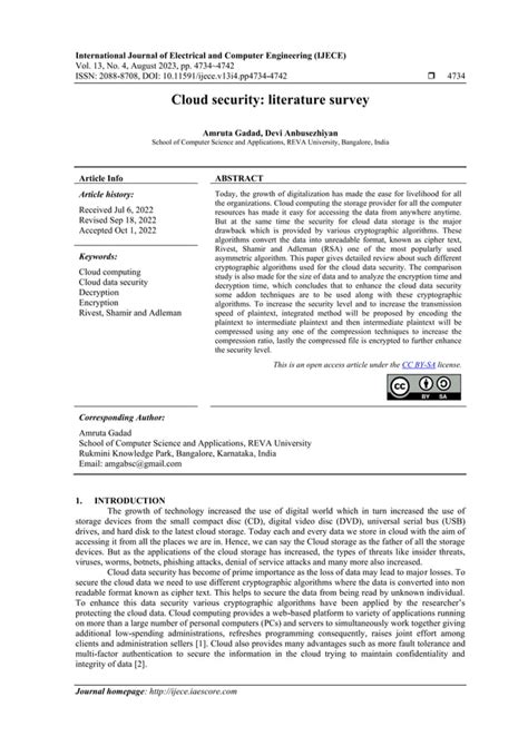 Cloud Security Literature Survey Pdf