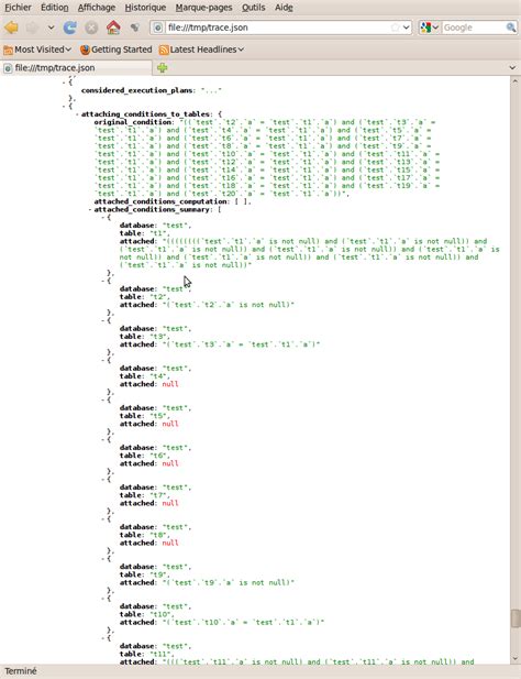optimizer tracing how to configure it