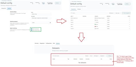 [ingest management] agent logs and metrics data is not displayed under datasets tab if