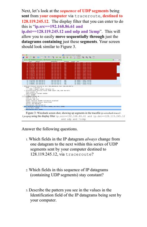 Solved Next Lets Look At The Sequence Of Udp Segments