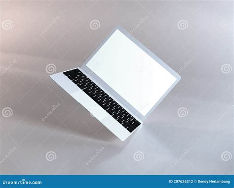 Realistic Laptop Mockup Template Scene Editorial Photography Illustration Of Apple Macos