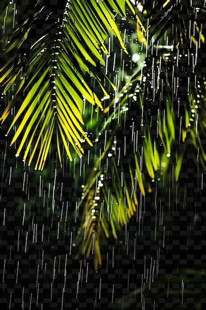 Premium PSD A Pine Tree Is Covered In Rain Drops