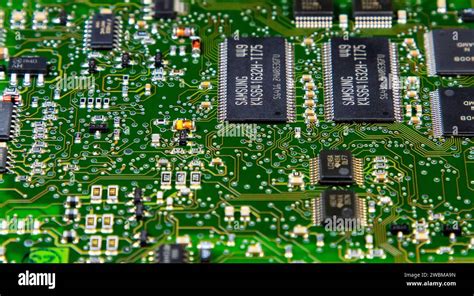 A Detailed Close Up View Of The Inner Components Of A Computer Stock