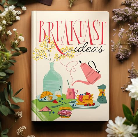 Breakfast Ideas Book Cover Illustration With Fresh And Delicious Morning Recipes By Dina Ruzha