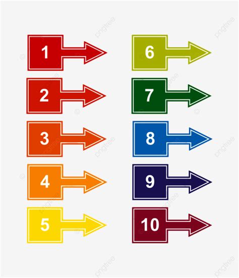 Numbers 10 Vector Art Png Set Of Color Numbered Squares With Numbers