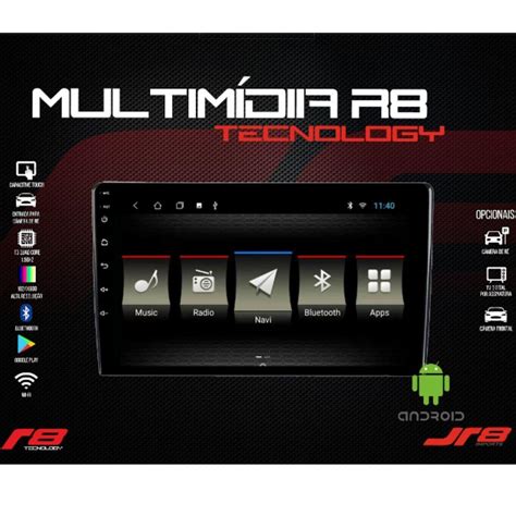 Multimídia Universal 9 Polegadas Android 10 Espelhamento Celular Wifi Jr8 Auto Equip