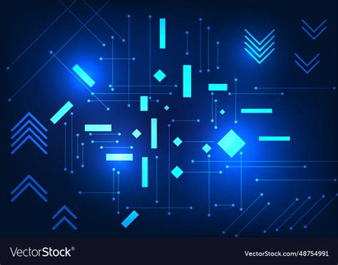 Abstract Technology Background Geometric Shapes Vector Image