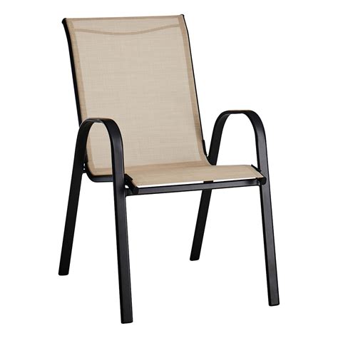 Stackable Taupe Sling Patio Chair At Home
