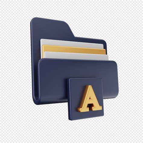 3d 폴더 아이콘 그림 렌더링 프리미엄 Psd 파일