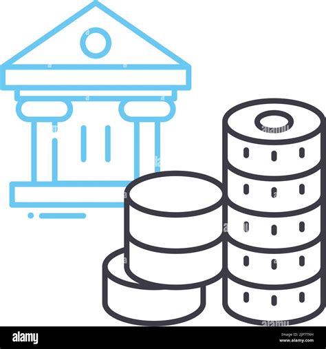 Banking Fees Line Icon Outline Symbol Vector Illustration Concept Sign Stock Vector Image