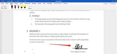 How To Insert Signature In Word Pages PDF On Mac