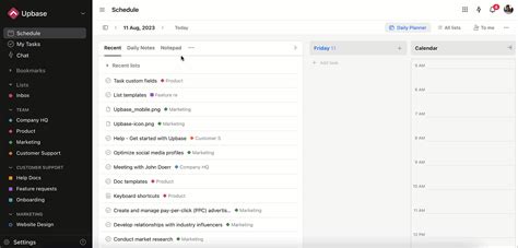 New In Upbase Recent Items Multi Select Tags And More The Upbase Blog