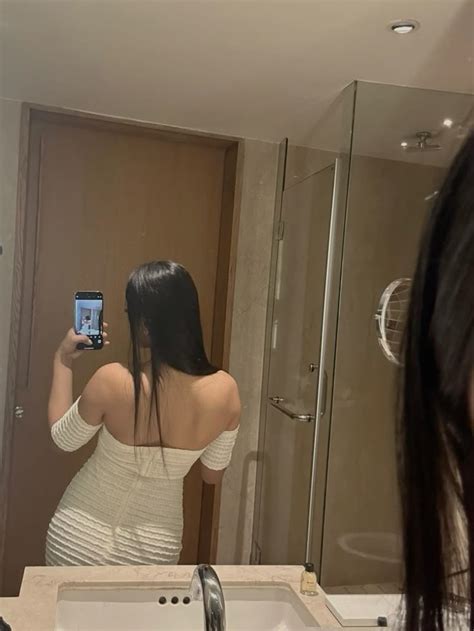 Mirror Selfie Back Satin Dress Mirror Selfie Sexy Girls Snap