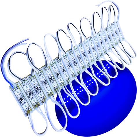 Mini Módulo Led Resinado 2835 25mm 2 Led Azul Royal Prova Dágua Ip67 1 Modulo De Led Para