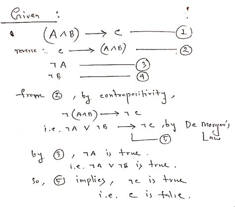 [solved] if a and b then c given the if then statement s reverse is